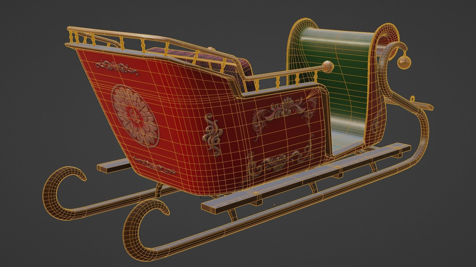 3D model Santas Sleigh VR / AR / low-poly | CGTrader
