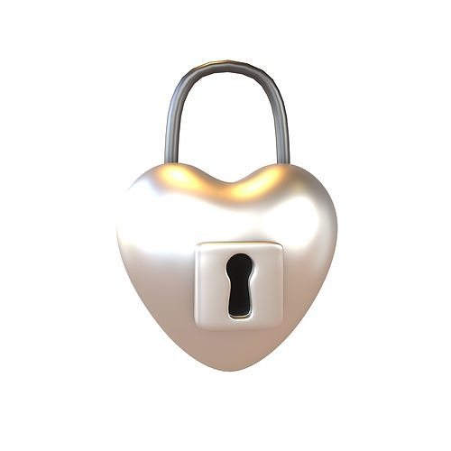3D model Heart Lock v1 011 VR / AR / low-poly | CGTrader