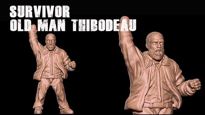 Survivor Old Man Thibodeau 3D model 3D printable | CGTrader