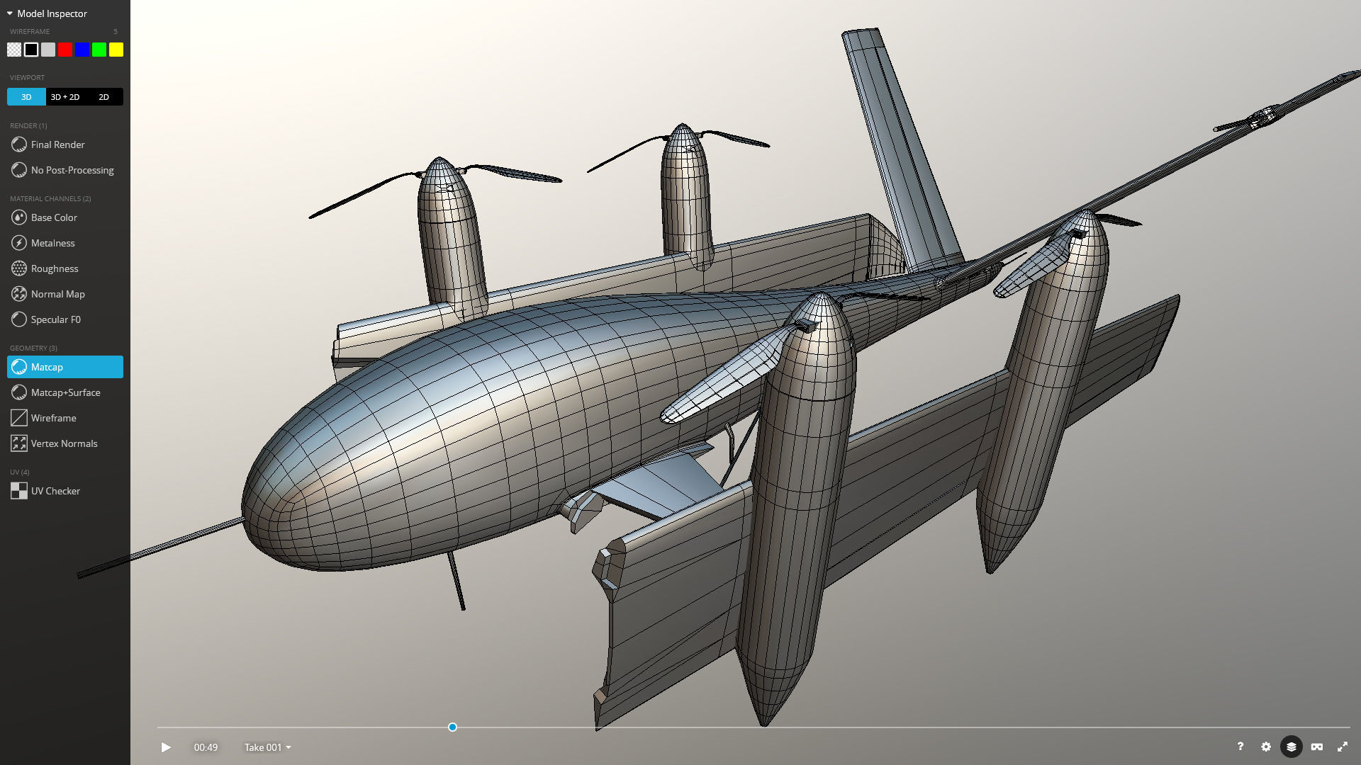 3D model Pterodynamics UAV VR / AR / low-poly | CGTrader