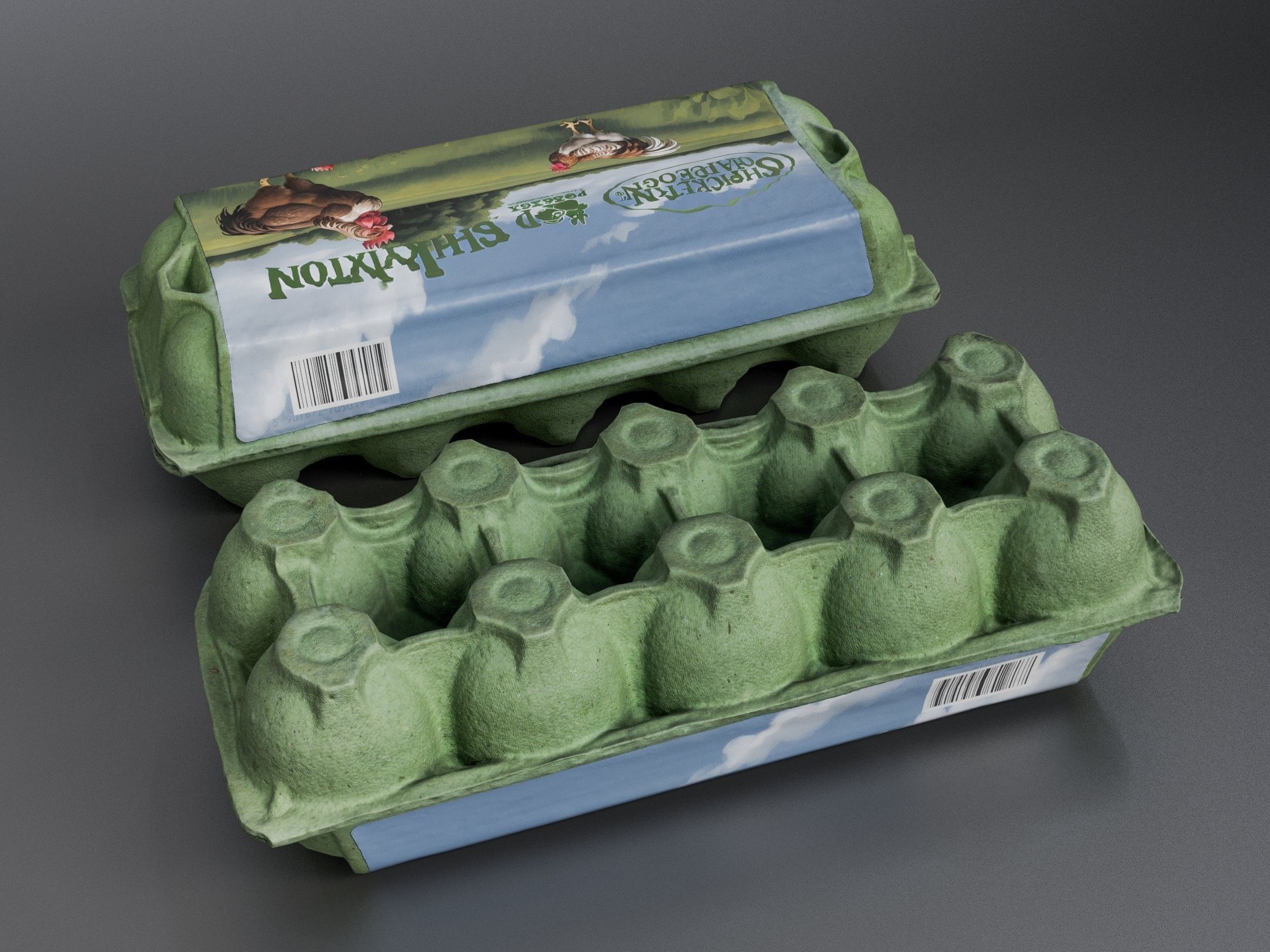 3D model Egg carton - PBR - VR / AR / low-poly | CGTrader