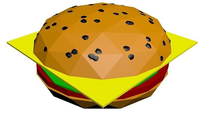 3D model Low Poly Game Ready Burger VR / AR / low-poly | CGTrader