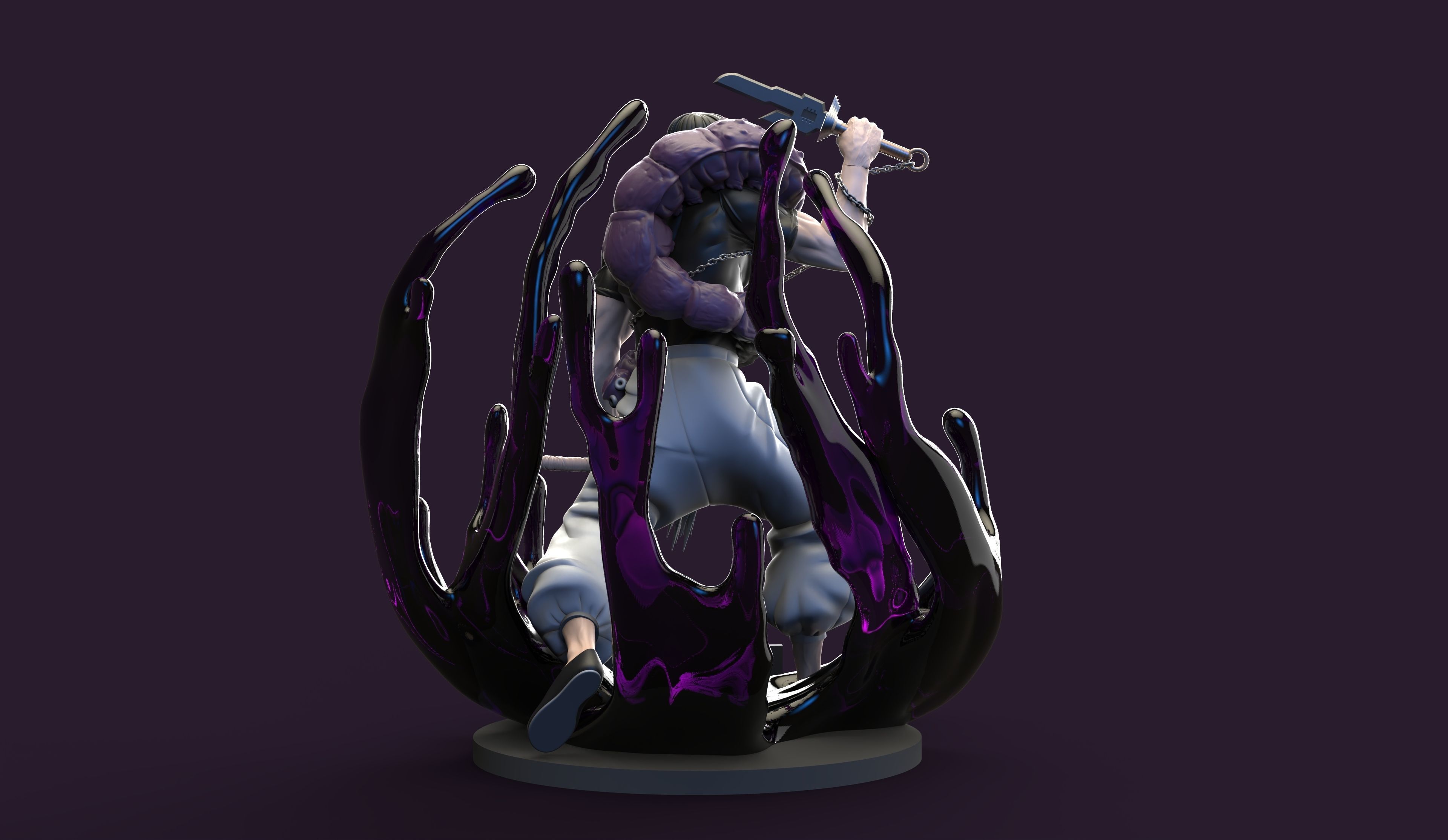 Jujutsu Kaisen Toji Fushiguro figure with cut and keying 3D model 3D ...