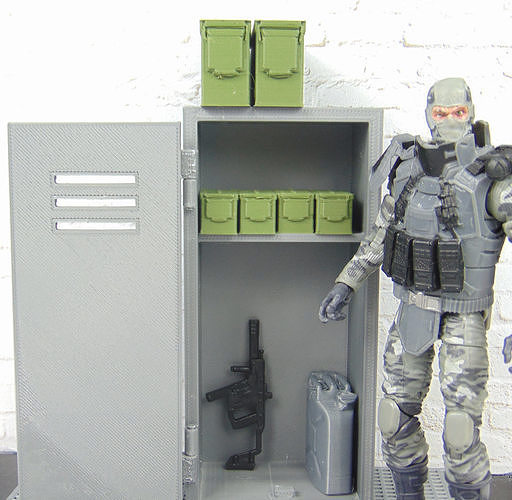 Custom GI JOE Classified Utility Locker Diorama Prop Accessory 3D model ...