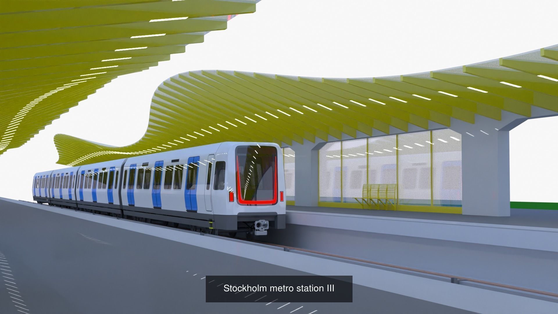 Stockholm metro stations collection | CGTrader
