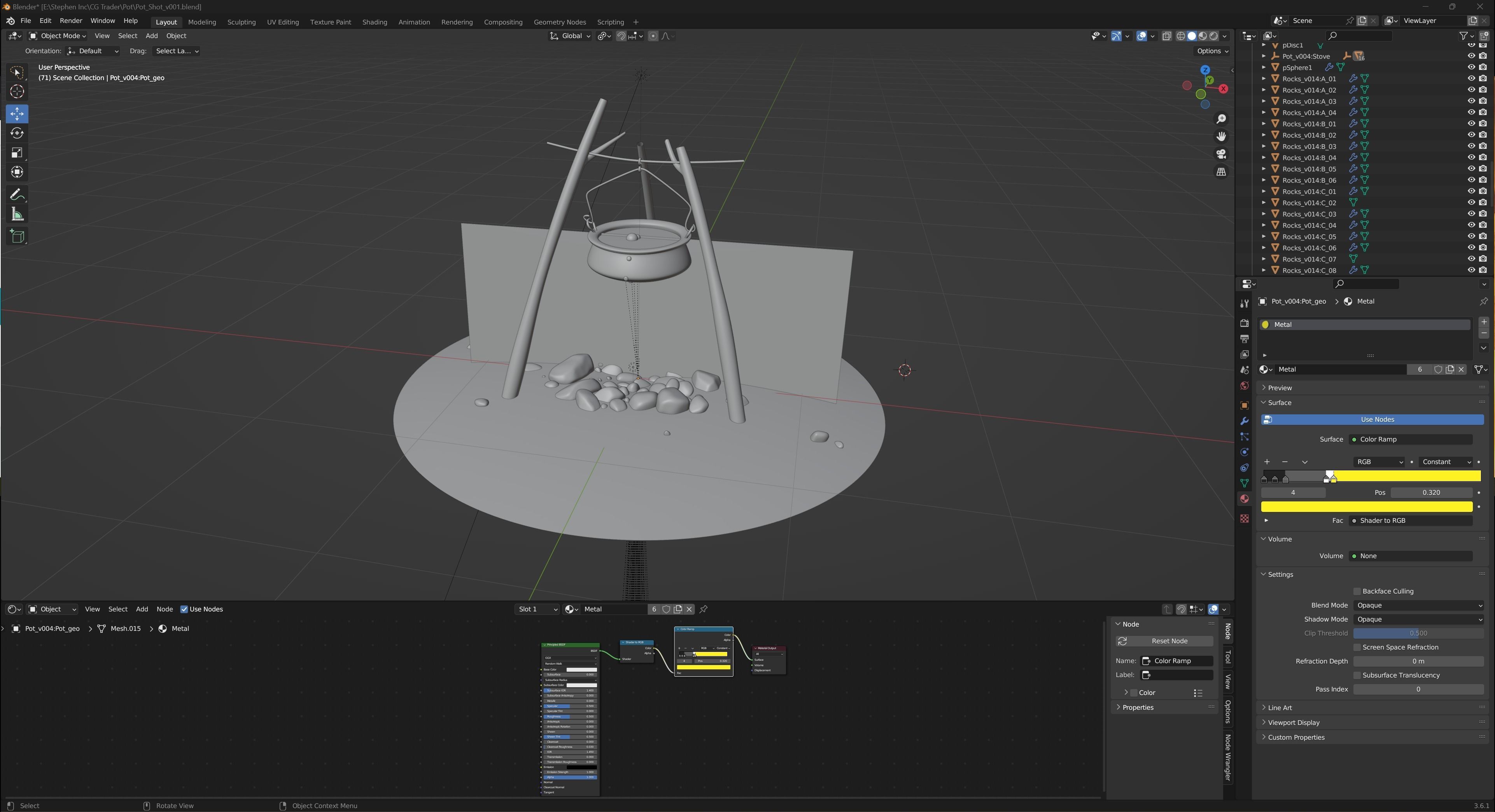 3D model Stylized Campfire VR / AR / low-poly | CGTrader