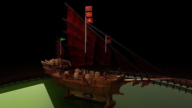Chinese treasure ship 3D model | CGTrader