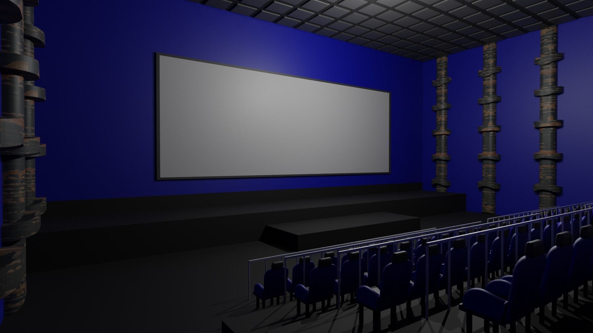 3D model Movie Theater interior VR / AR / low-poly | CGTrader