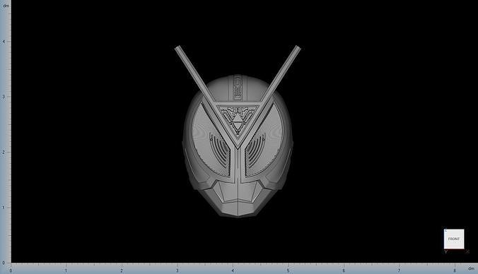 Kamen Rider Delta Helmet STL Files 3D model 3D printable | CGTrader