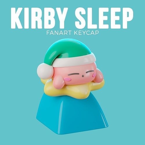 KIRBY SLEEP - KEYCAP TO PRINT 3D model 3D printable | CGTrader