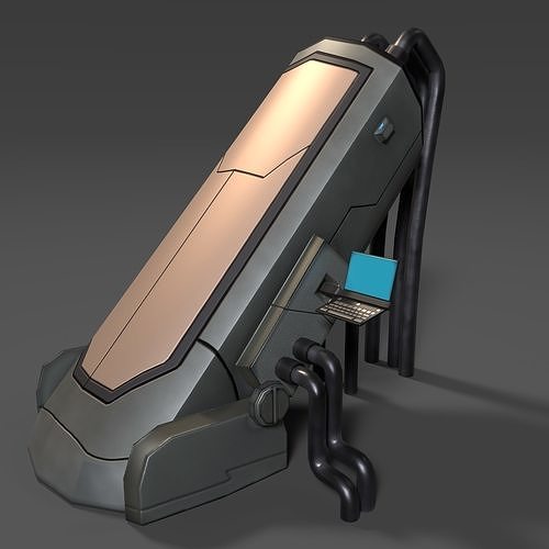 3D model Sci-Fi Cryo Chamber Cryopod - Game Ready VR / AR / low-poly | CGTrader