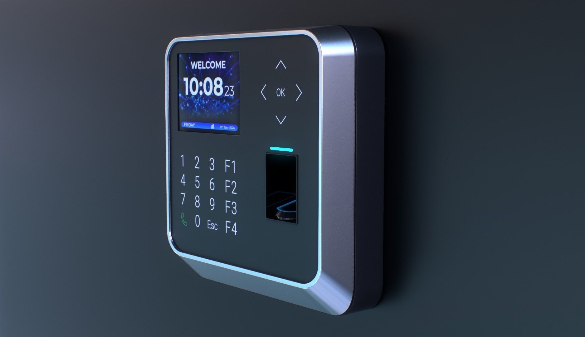 3D model Biometric Attendance System Scanner VR / AR / low-poly | CGTrader