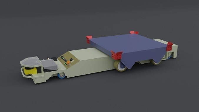 3D model Automated Guided Cart AGC - Low Poly VR / AR / low-poly | CGTrader