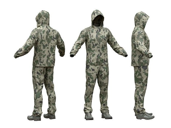 3D model Male Military Outfit 3 VR / AR / low-poly | CGTrader