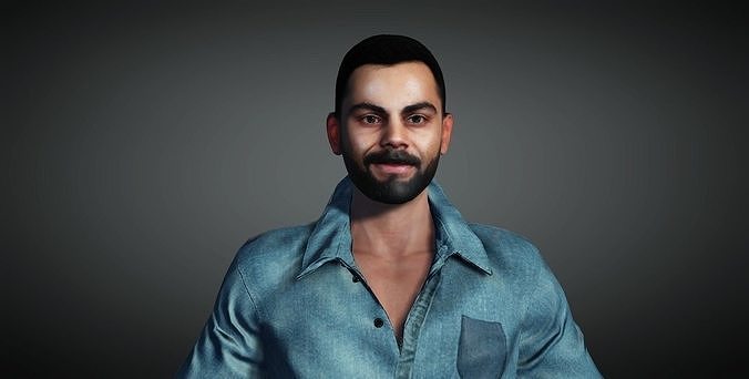3D model Virat Kohli Indian Star Cricketer VR / AR / low-poly | CGTrader