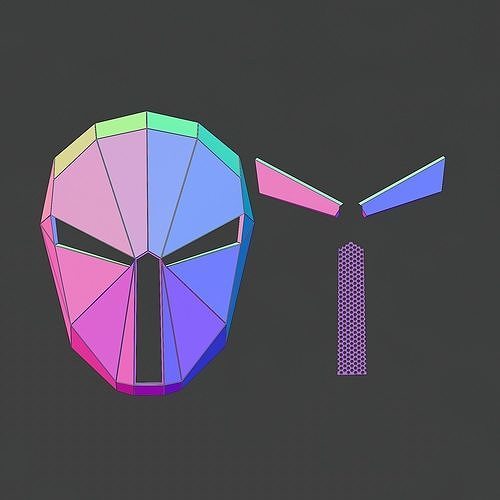 MUSE WOTP PERFOMANCE VER1 MASK 5 SEPARATE PARTS 3D model 3D printable ...