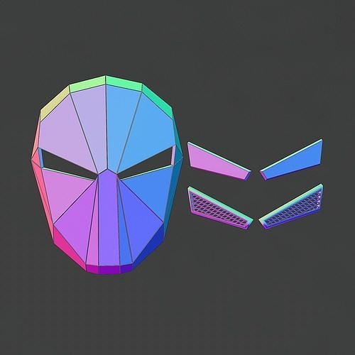MUSE WOTP VIDEO CLIP MASK 3 SEPARATE PARTS 3D model 3D printable | CGTrader