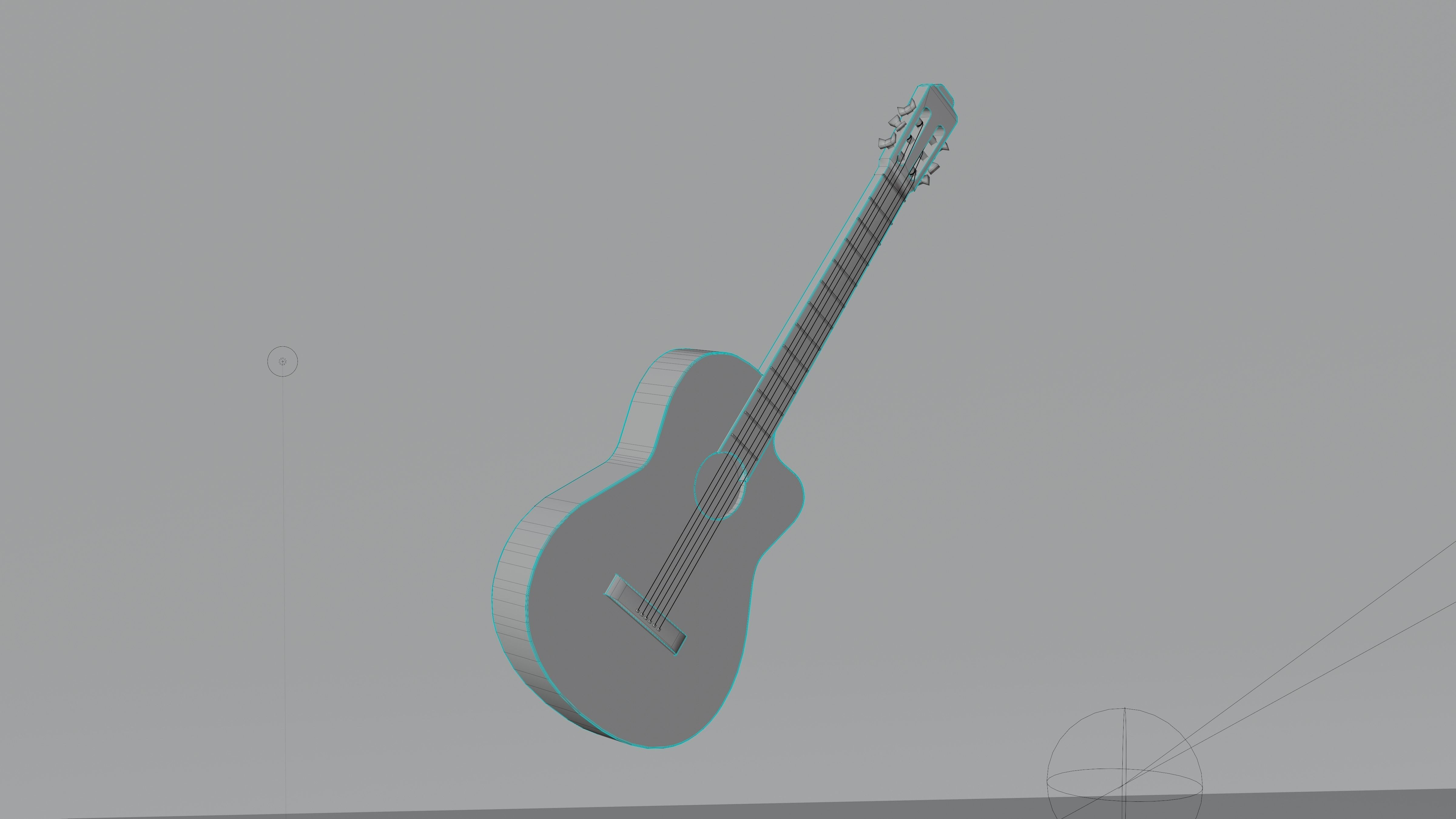 guitar and notes free VR / AR / low-poly 3D model | CGTrader