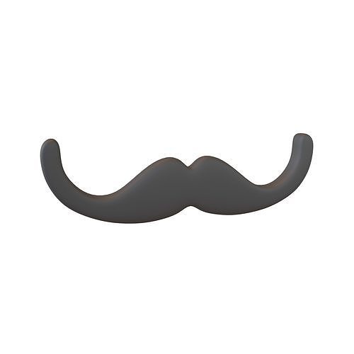 3D model Mustache Symbol V1 001 VR / AR / low-poly | CGTrader