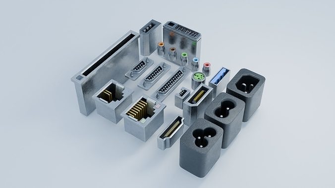 3D model Electronic Ports 4K Textures VR / AR / low-poly | CGTrader