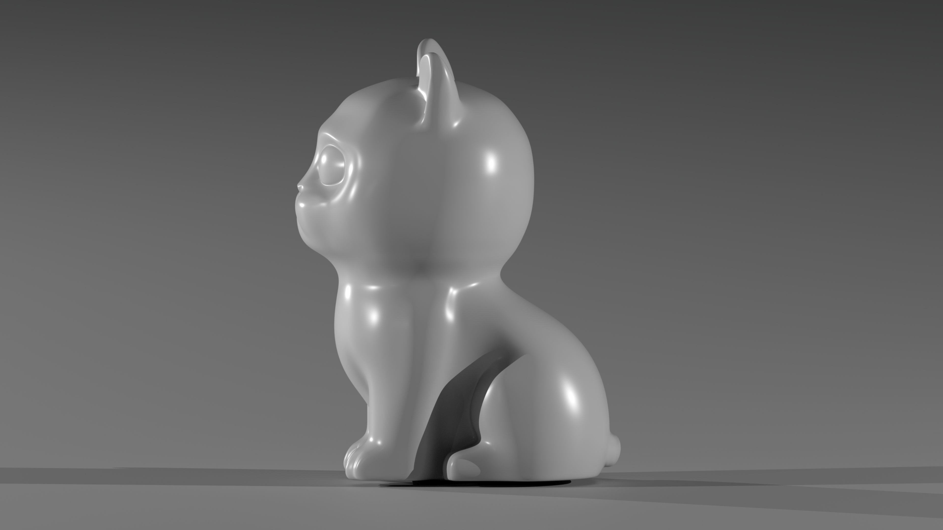 Cute Cat 3D model 3D printable | CGTrader
