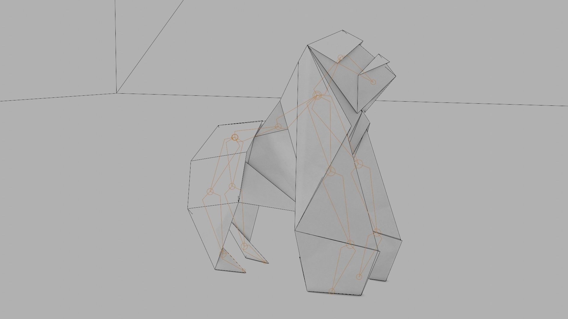 3D model Origami Gorilla VR / AR / low-poly | CGTrader