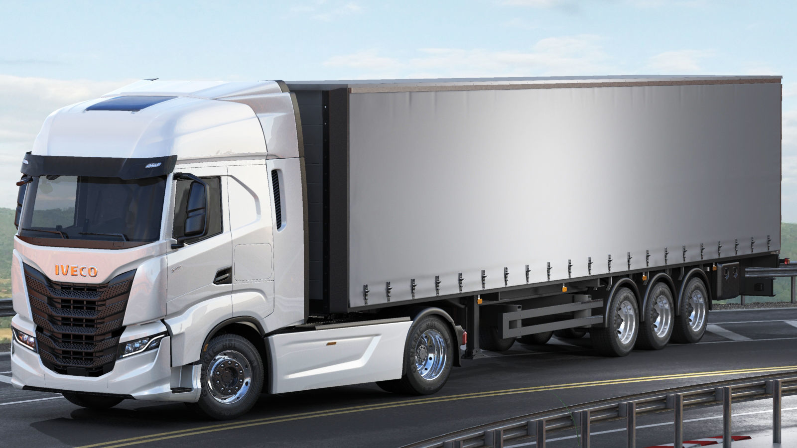 Iveco S-Way 2020 with trailer 3D model | CGTrader