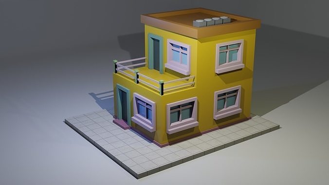 3D model Cartoon Building 13 VR / AR / low-poly | CGTrader