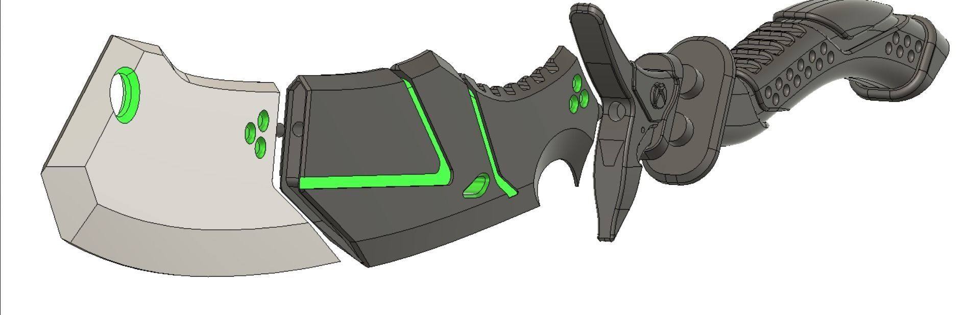 Cyberpunk Machete 3D STL 3D model 3D printable | CGTrader