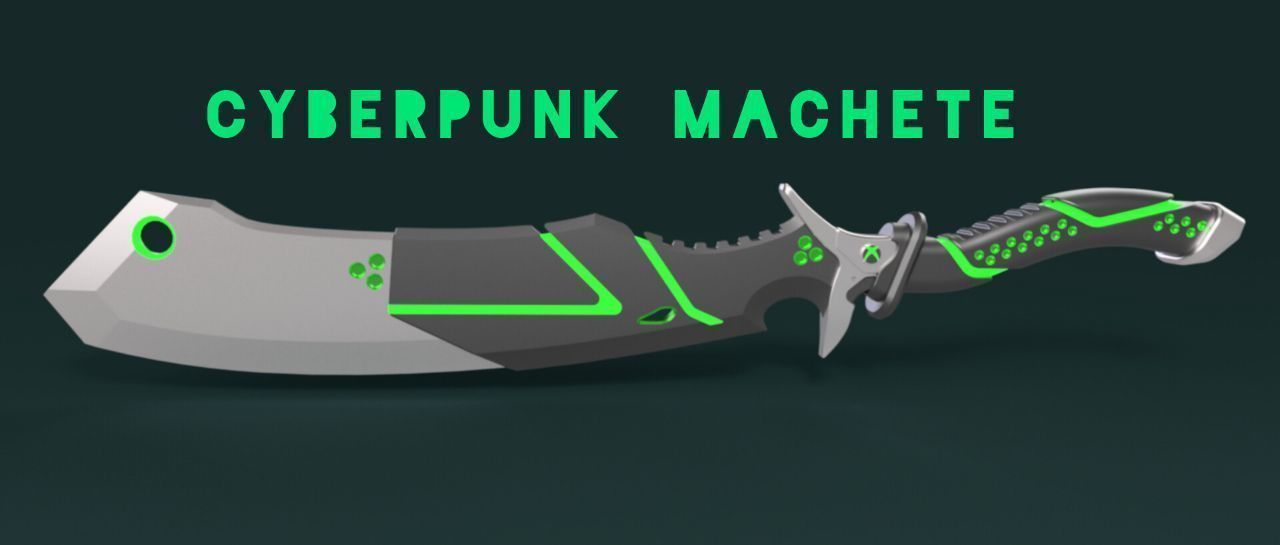Cyberpunk Machete 3D STL 3D model 3D printable | CGTrader