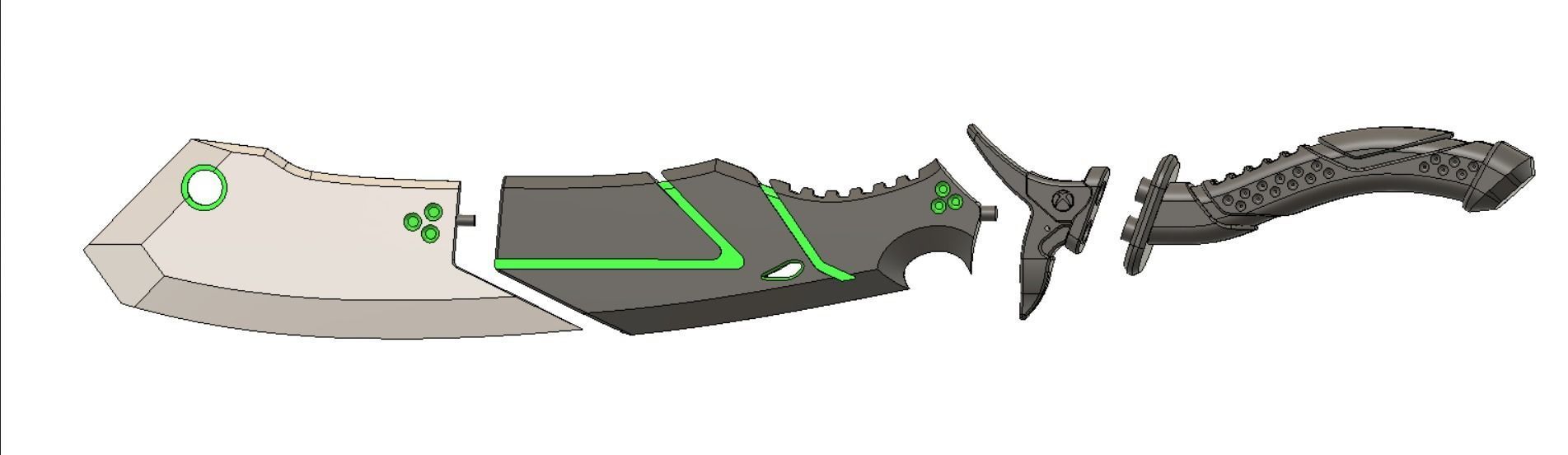 Cyberpunk Machete 3D STL 3D model 3D printable | CGTrader