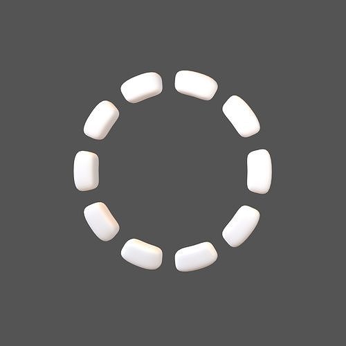 3D model Dashed Circle Line v1 002 VR / AR / low-poly | CGTrader