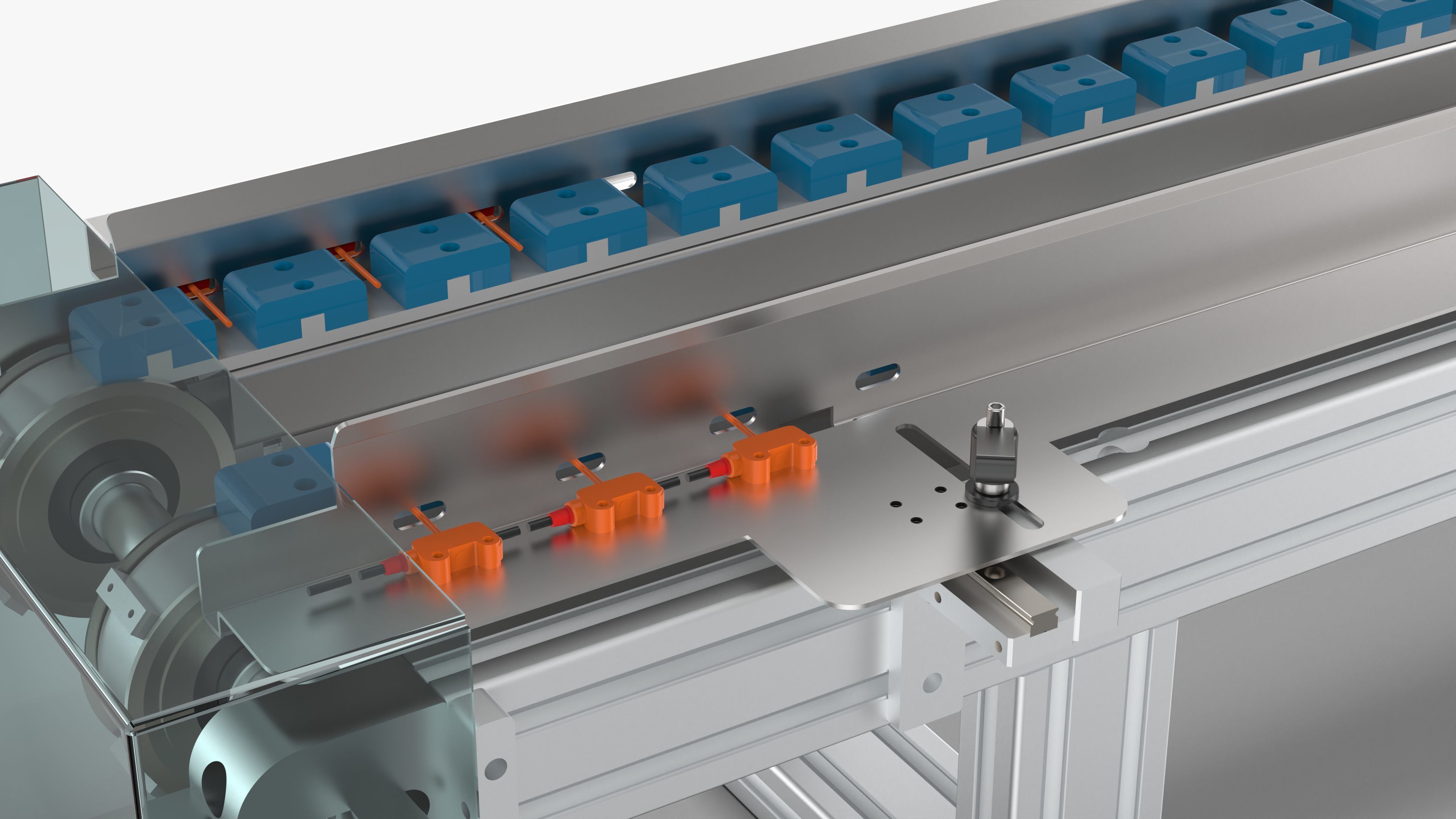 Belt Conveyor Line free 3D model | CGTrader