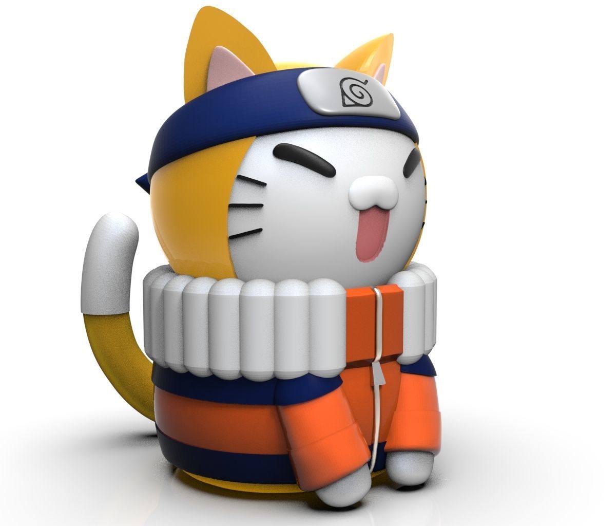 Naruto cat Chibi pack 3D model 3D printable | CGTrader