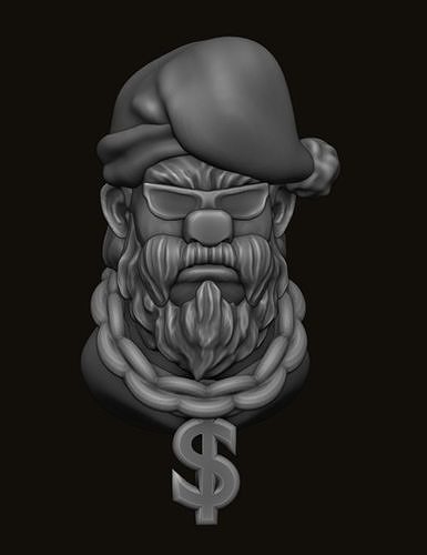 Gangster Santa 3D model 3D printable | CGTrader