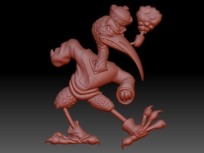 Bas-relief of a stylized bird 3D model 3D printable | CGTrader