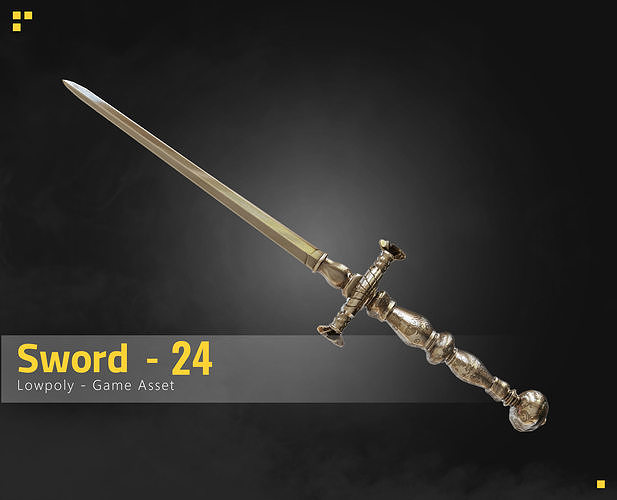 3D model Sword-24 VR / AR / low-poly | CGTrader