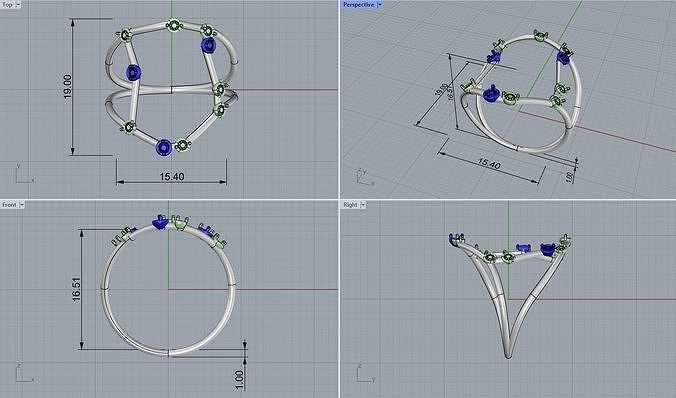 Gemini constellation ring 3D model 3D printable | CGTrader