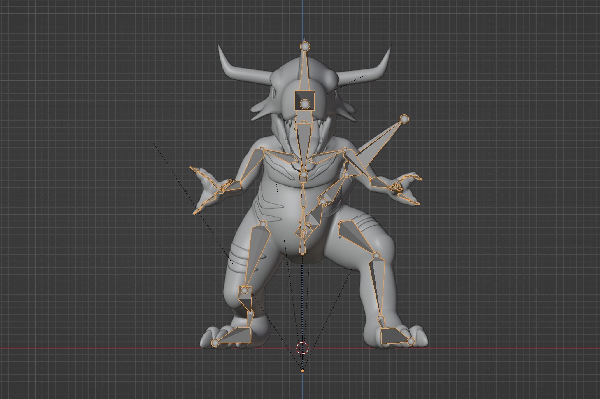 Greymon - Digimon 3D model rigged | CGTrader