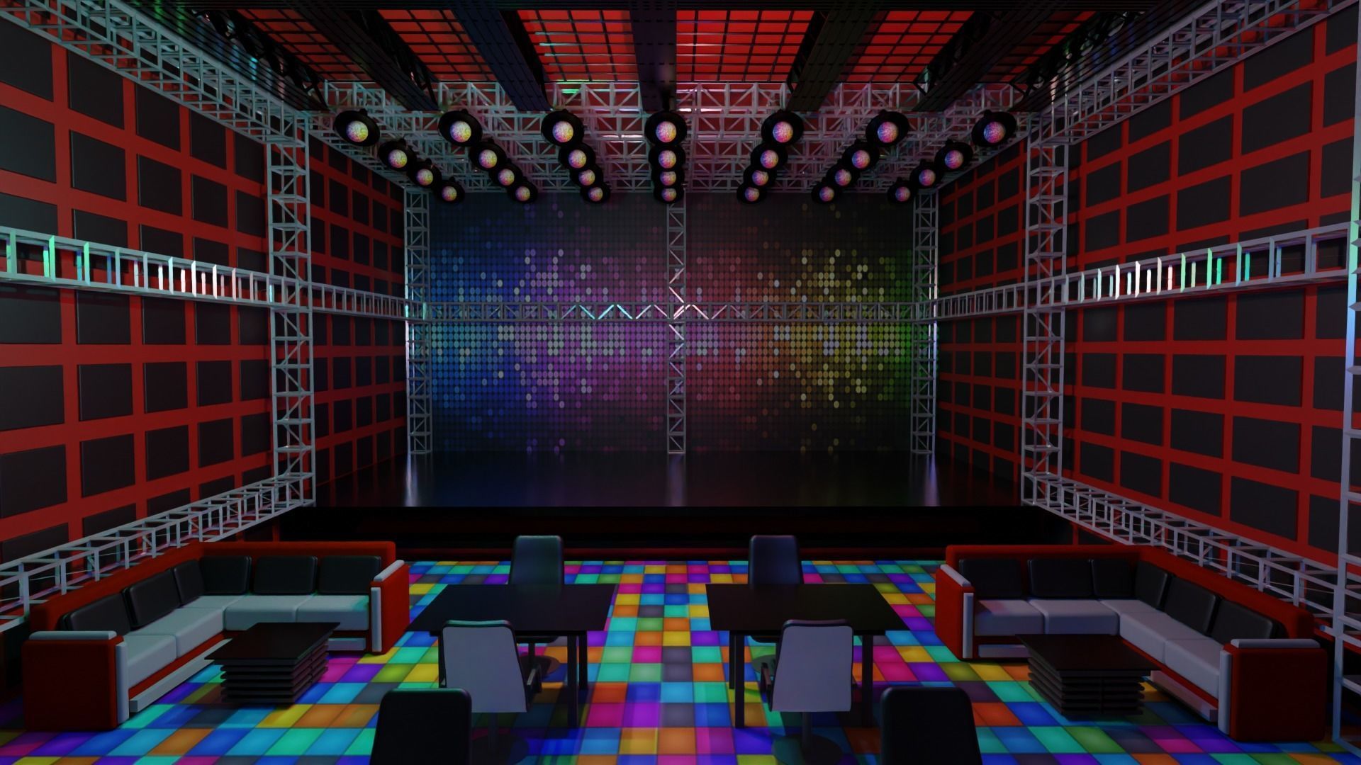 3D model Nightclub Disco interior VR / AR / low-poly | CGTrader