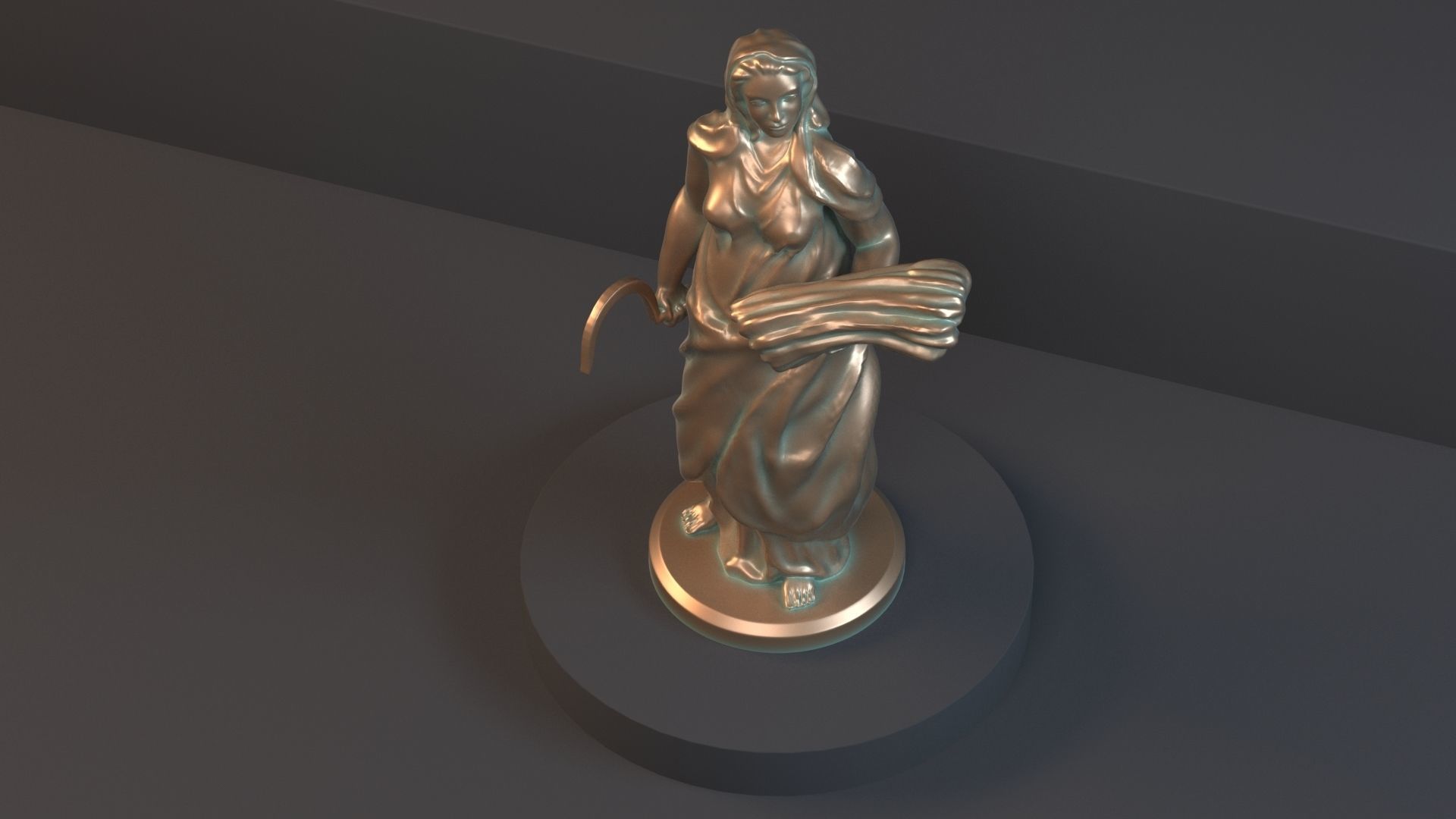 Demeter Statue 3D model | CGTrader