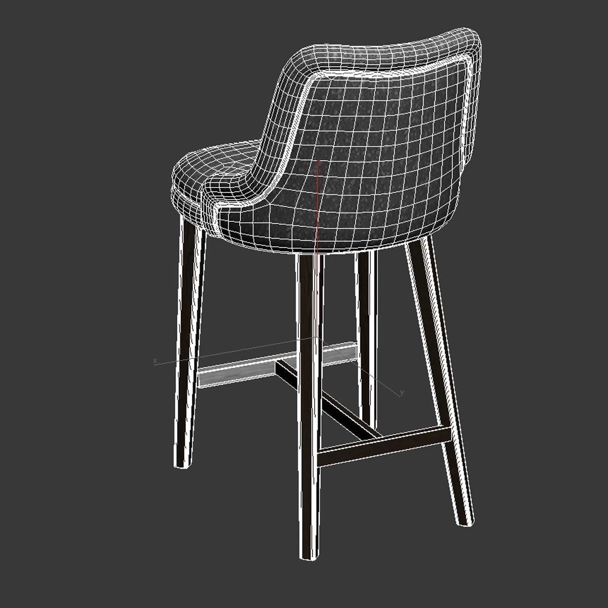 Carlyle Collective VICTORIA BARSTOOL HAMILTON CONTE 3D model | CGTrader