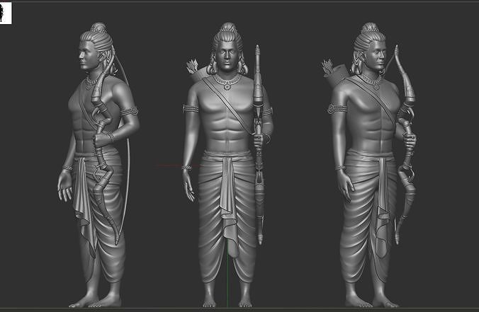 Indian God Ram 3D model 3D printable | CGTrader