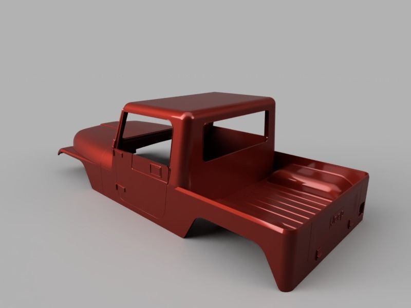 Jeep CJ7 1-24 CRAWLER BODY 137MM WHEELBASE 3D model 3D printable | CGTrader