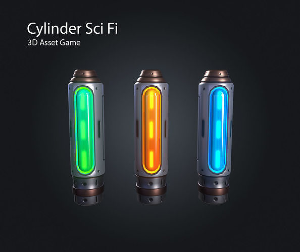 Cylinder Sci Fi free VR / AR / low-poly 3D model | CGTrader