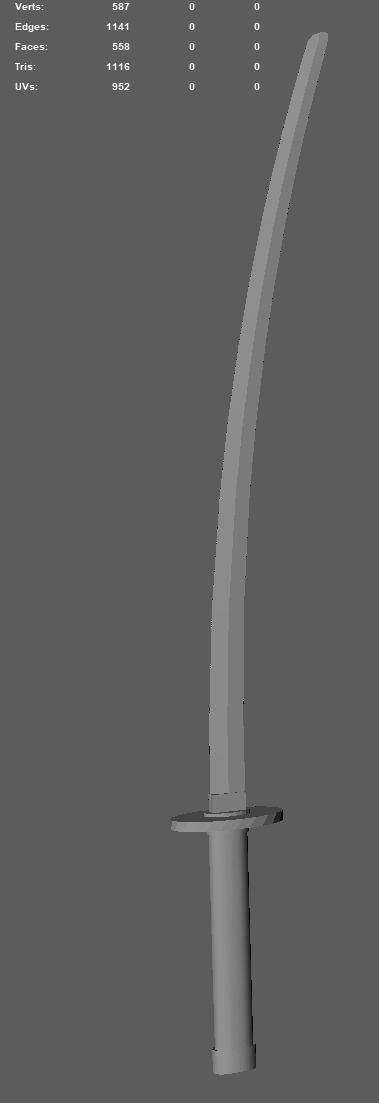 Simple Low-Poly Katana free VR / AR / low-poly 3D model | CGTrader