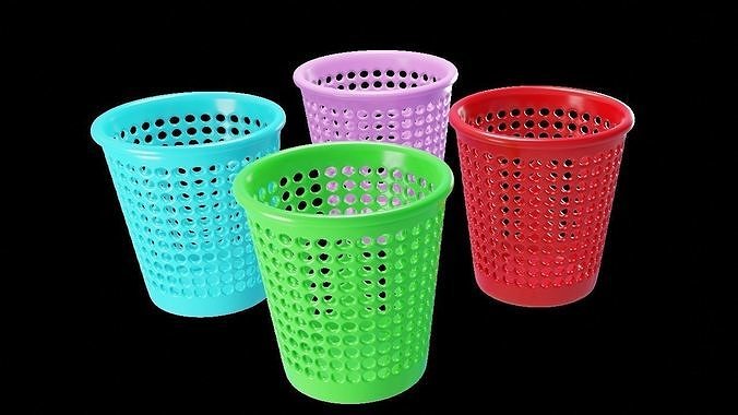 Premium Plastic Dustbin Bucket Model free 3D model | CGTrader