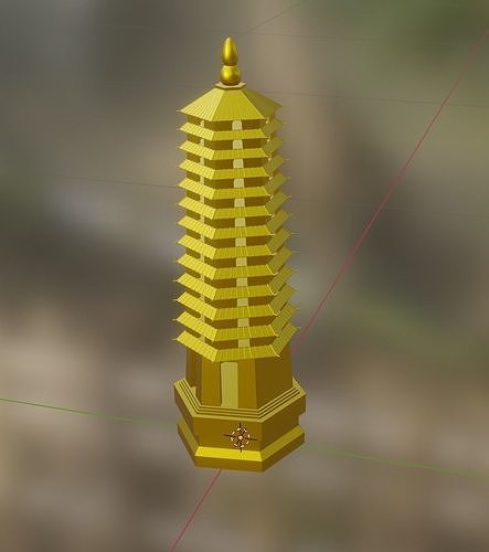 GOLD TOWER free 3D model | CGTrader