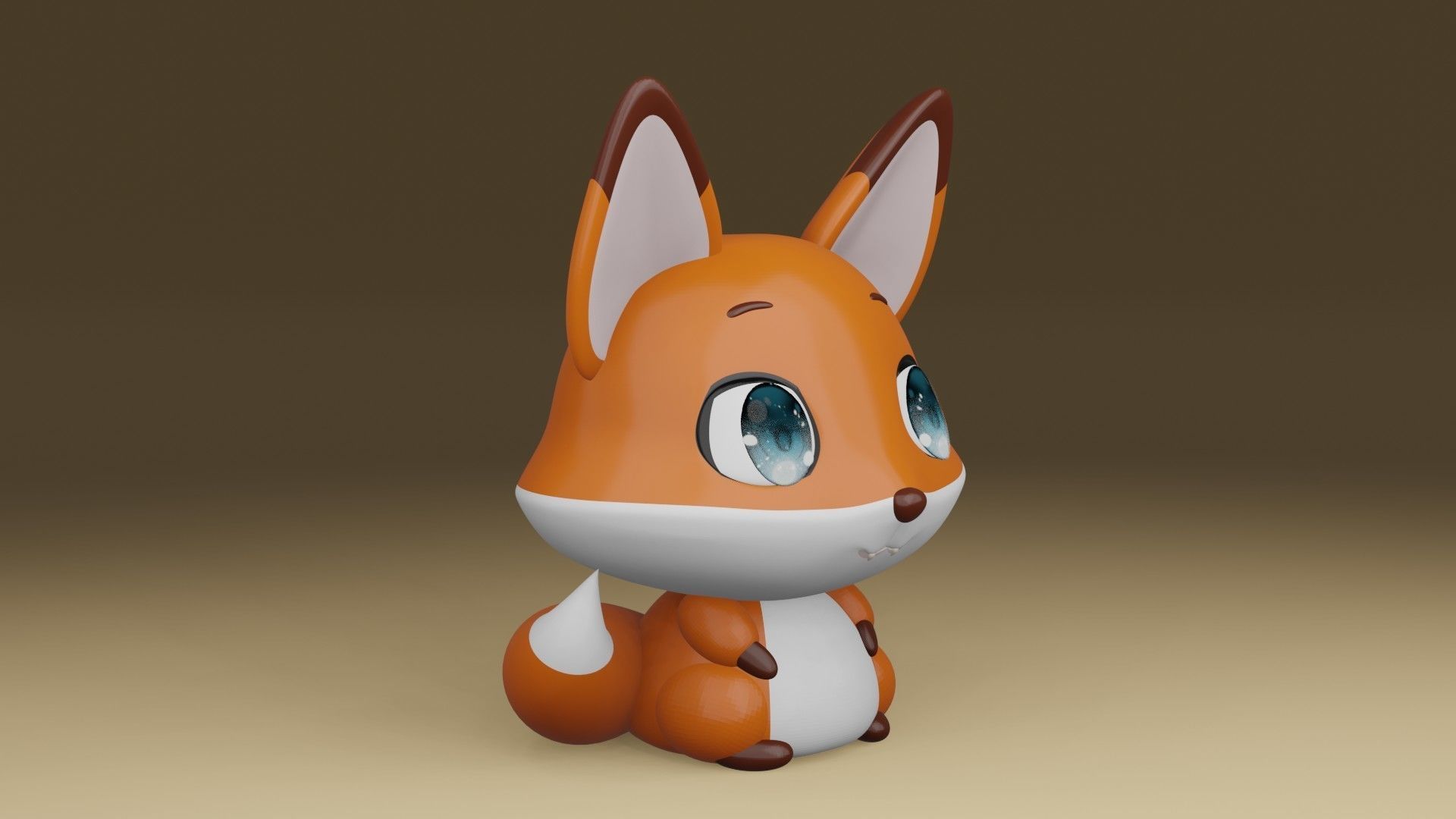 cute fox 3D model 3D printable | CGTrader
