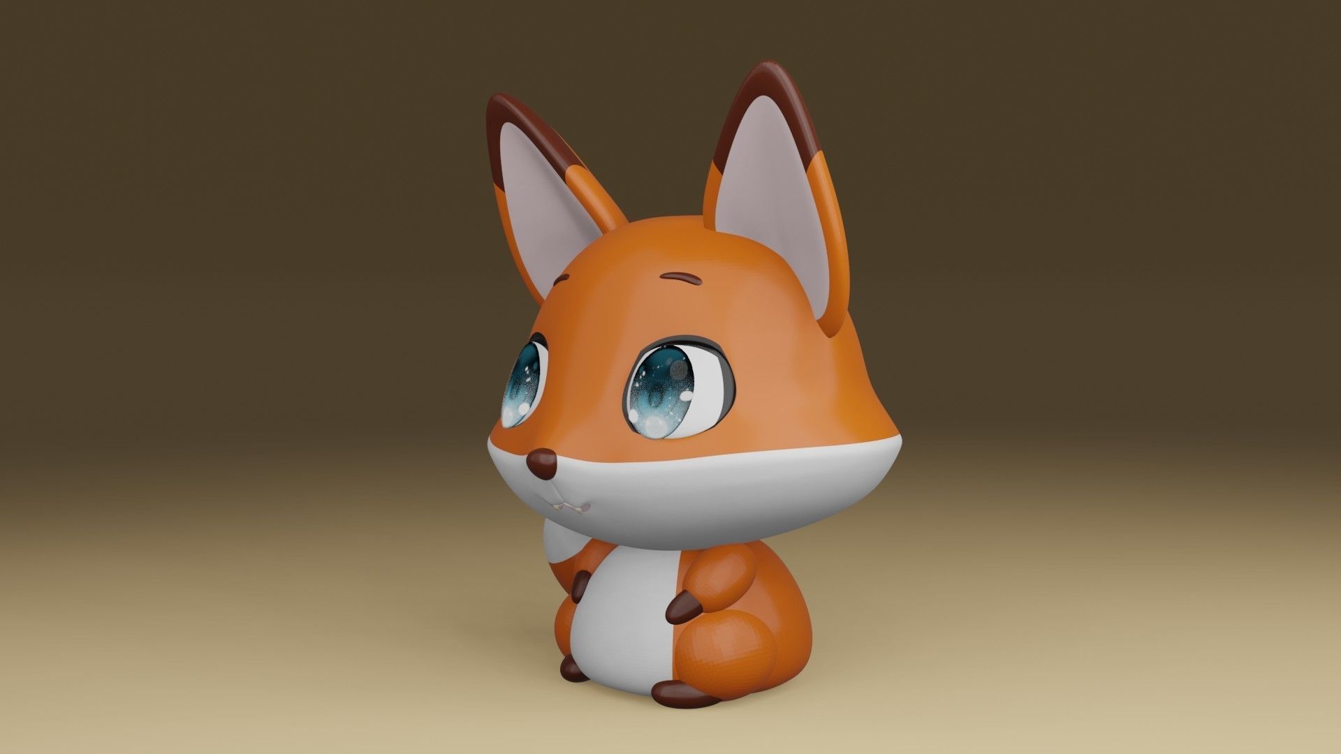 cute fox 3D model 3D printable | CGTrader